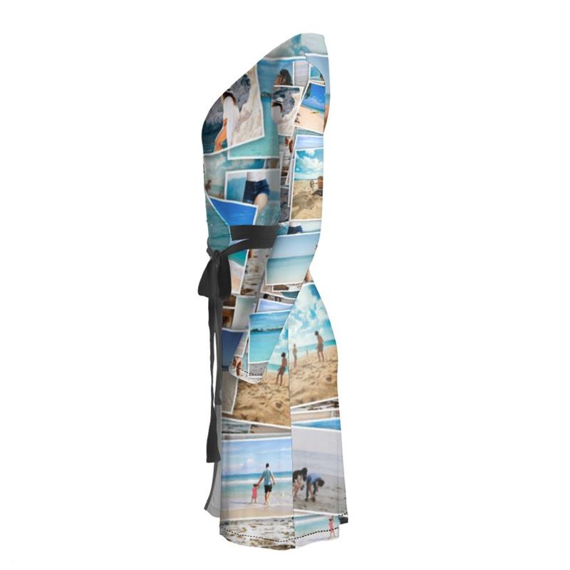 Custom Wrap Dress. Printed Wrap Dress.