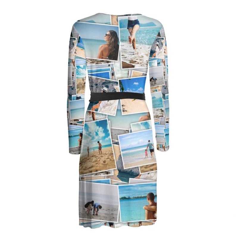 Custom Midi Wrap Dress | Personalized Wrap Around Dress