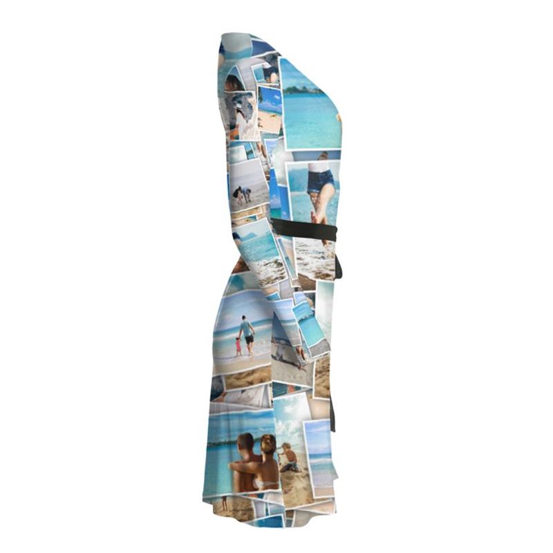 Custom Midi Wrap Dress | Personalized Wrap Around Dress