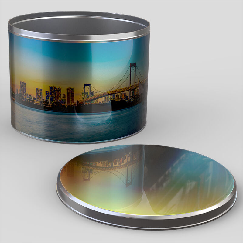 Large Storage Tin Custom Printed | Large Round Tin | 2 Sizes