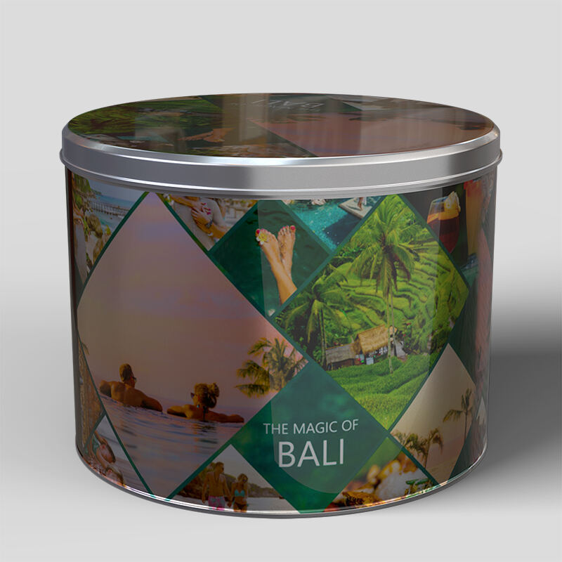 Large Storage Tin Custom Printed | Large Round Tin | 2 Sizes
