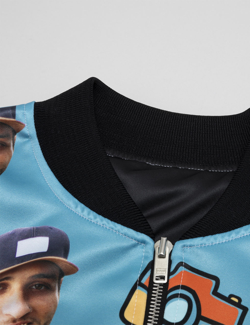 Men's Bomber Jacket with Face. Face Bomber Jacket.