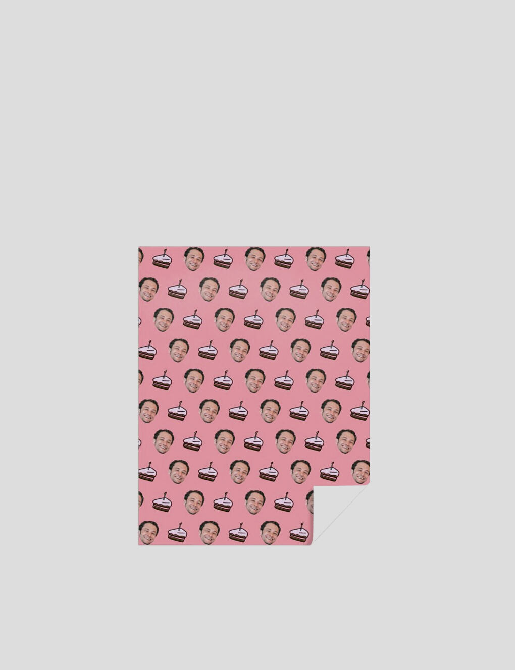 Custom Face Wrapping Paper. Funny Face Gift Wrap Edge to Edge