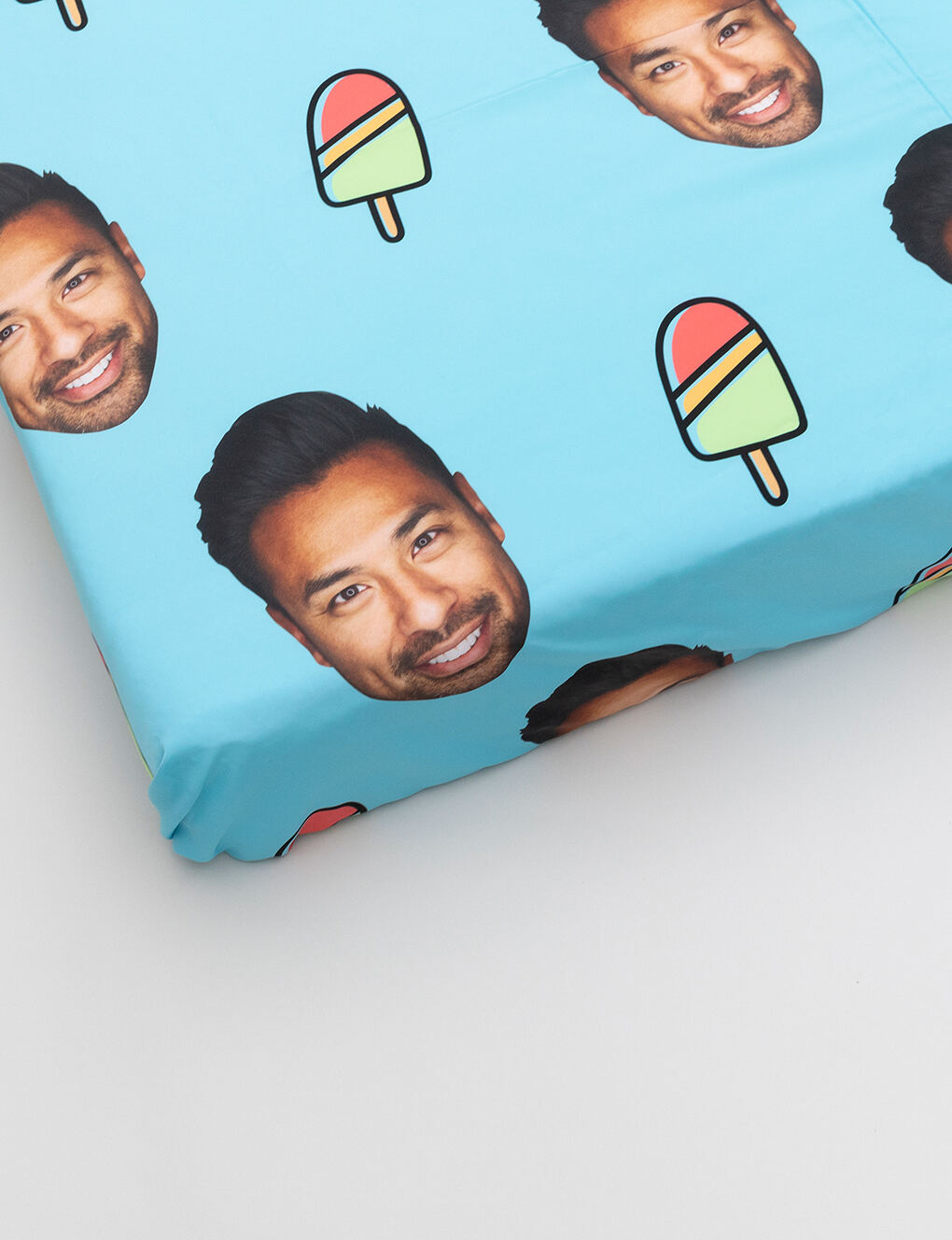 Face Bedding. Bedding with Face On.