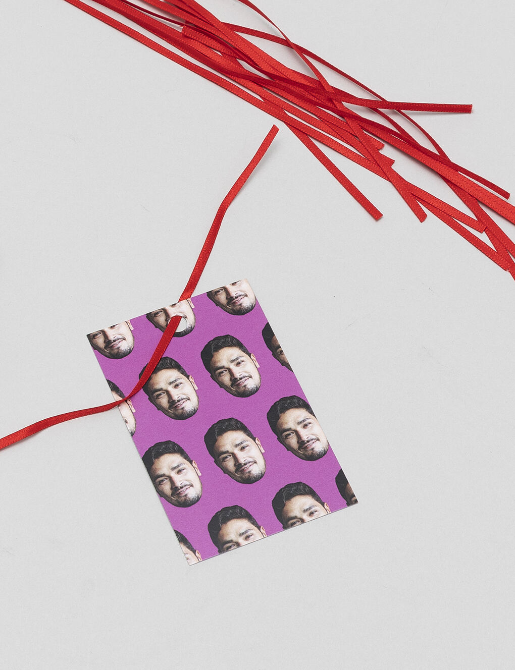 Face Tags. Gift Tags With Face Print On Them.