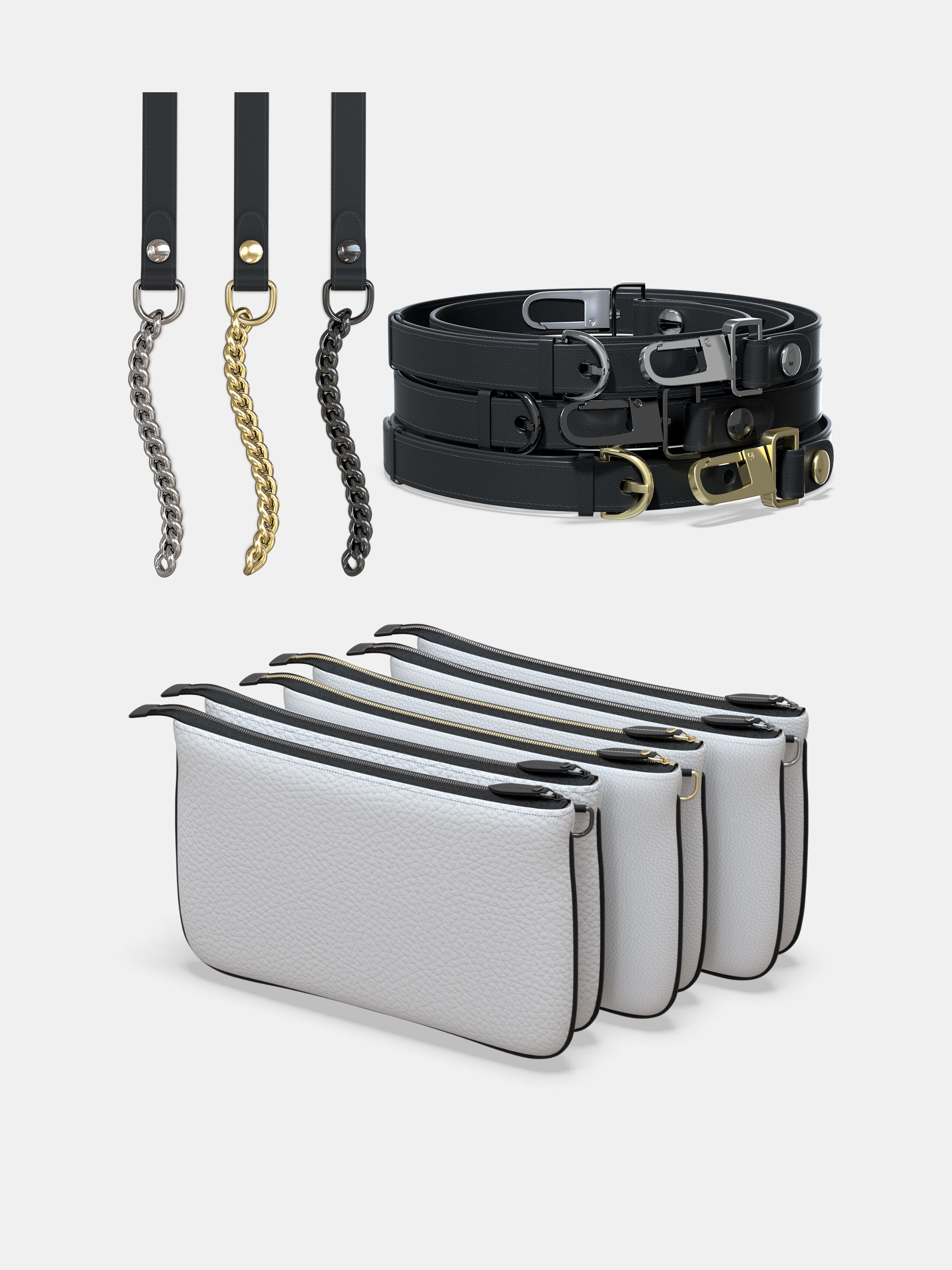 Custom Pochette. Design Your Own Double Zip Bag.