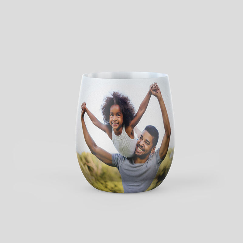 Personalised Water Glass. Custom Water Glass. Printed Glass.