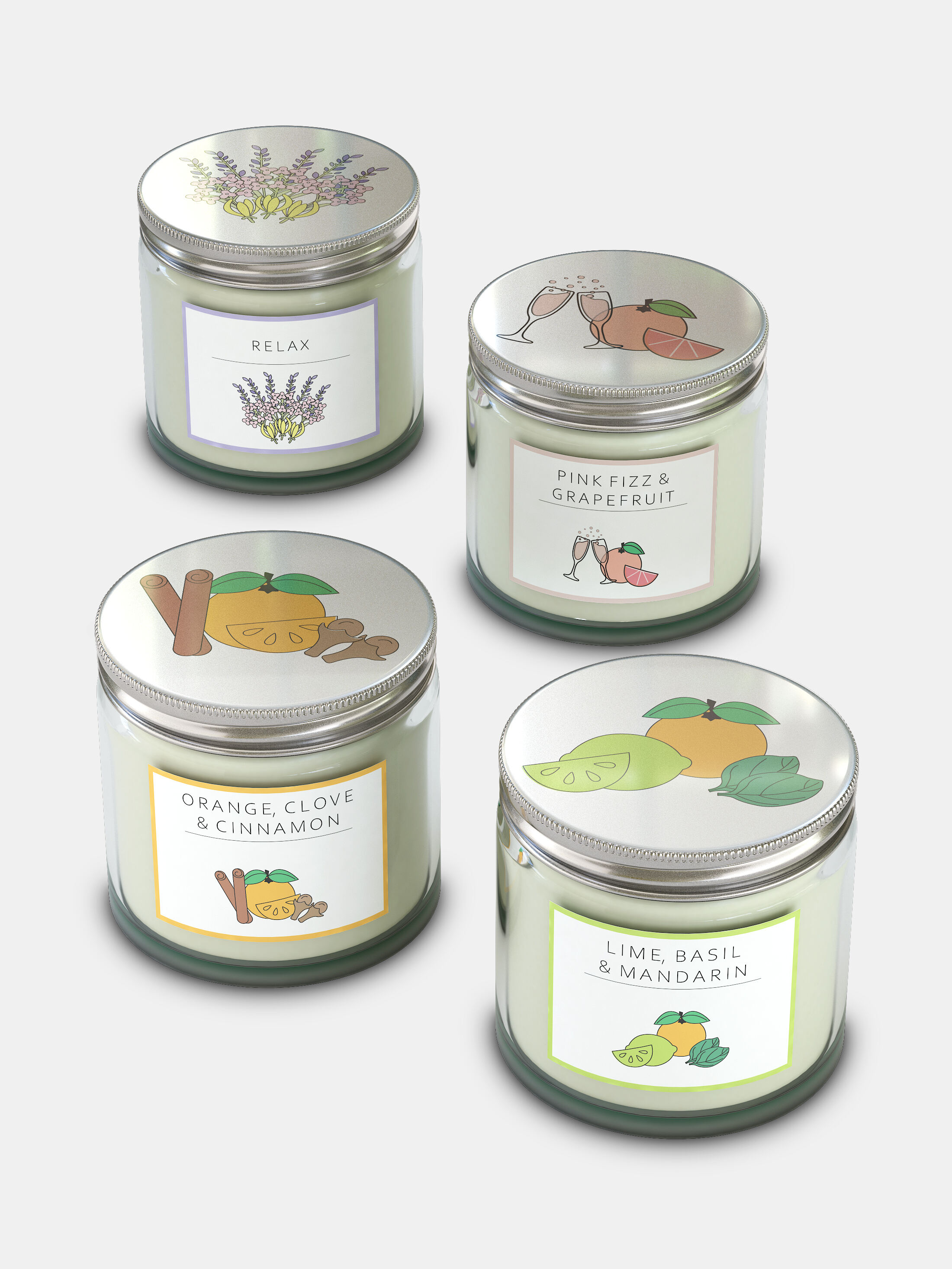 Custom Jar Candles. Printed Candle Jars. Handmade.