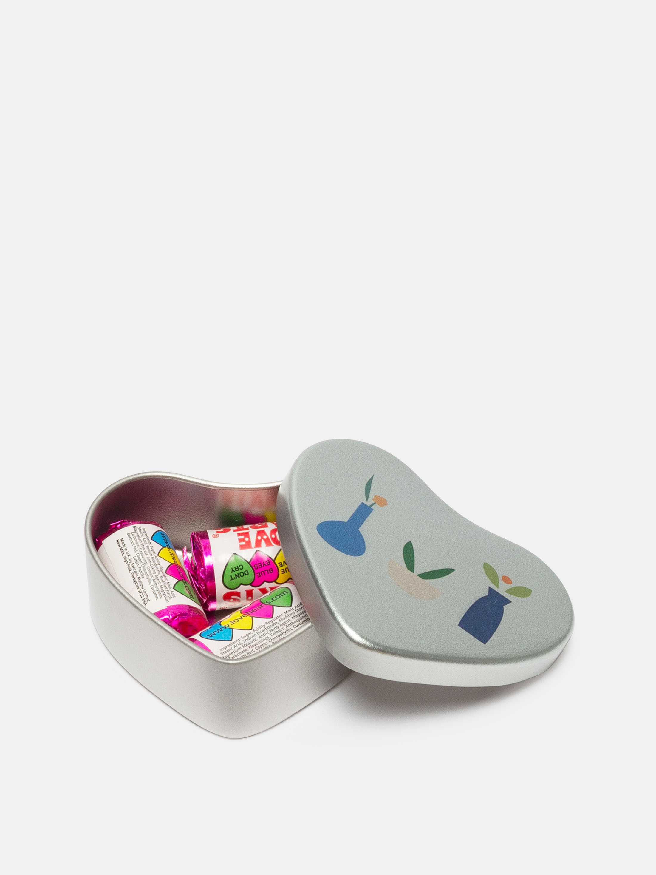 Heart Shaped Tin: Custom Love Heart Tin with Free Sweets