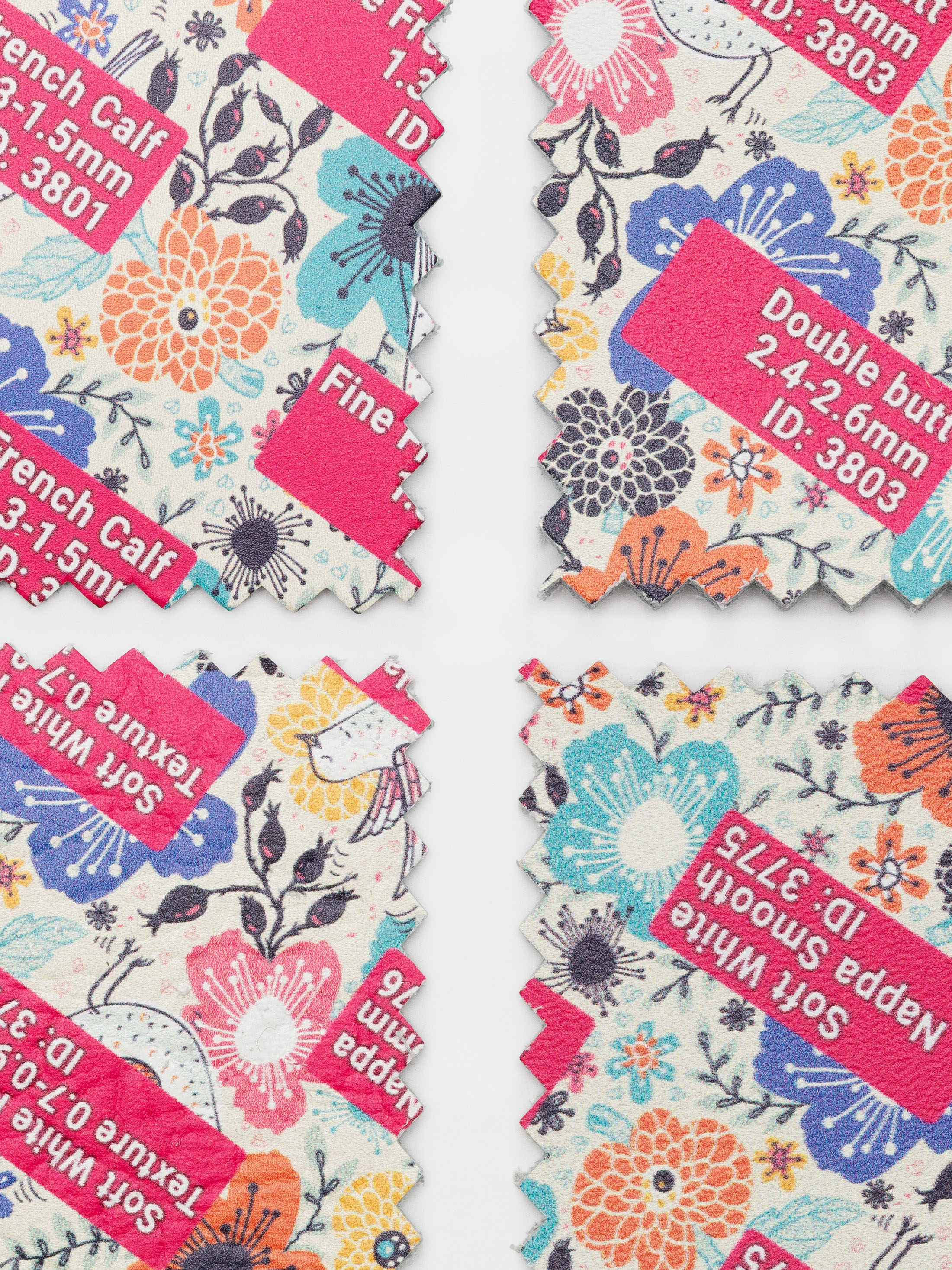 Leather Swatches & Samples | Handprinted