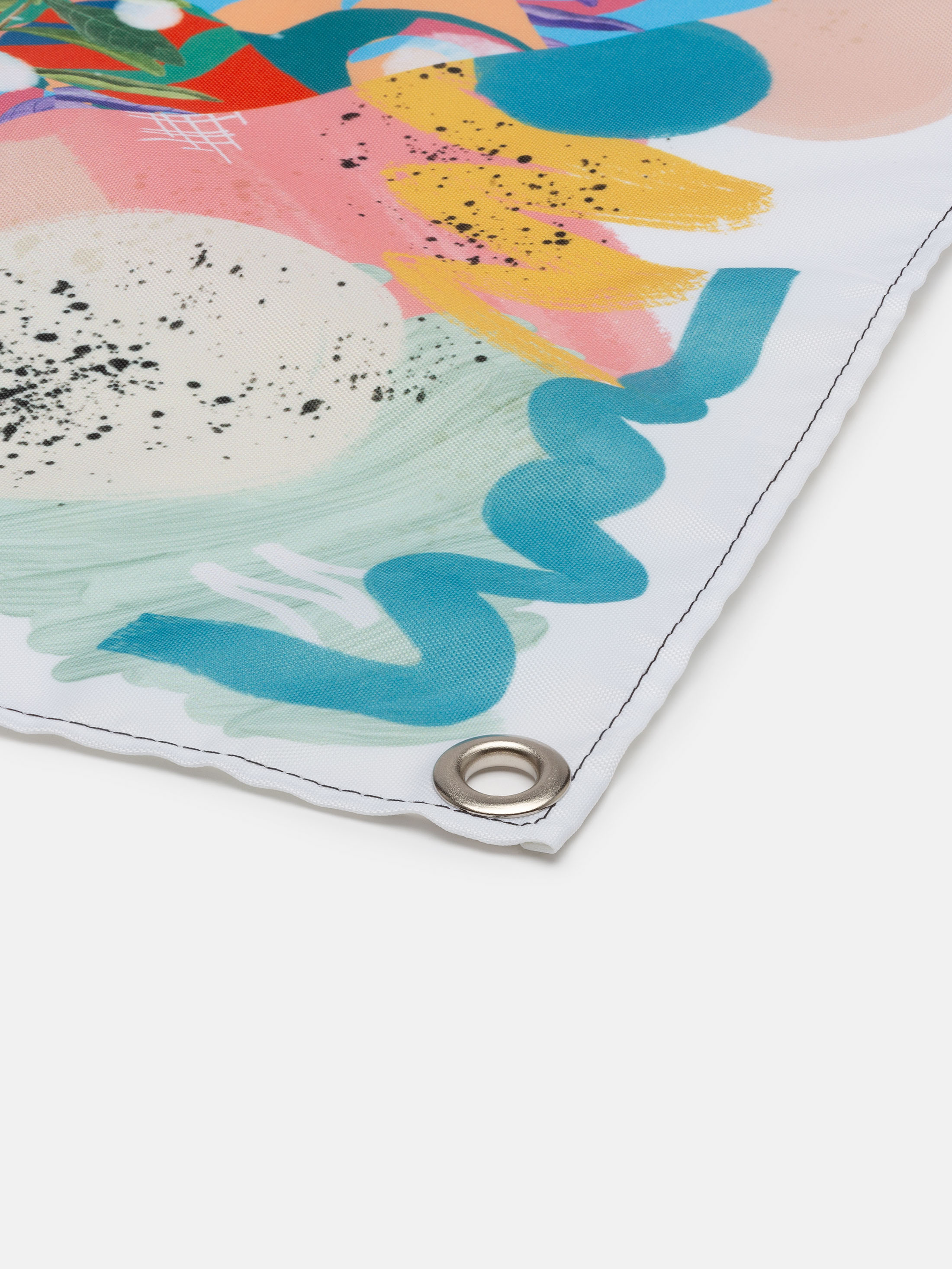 Cloth Banner Printing. Banner With Eyelets. Handmade.