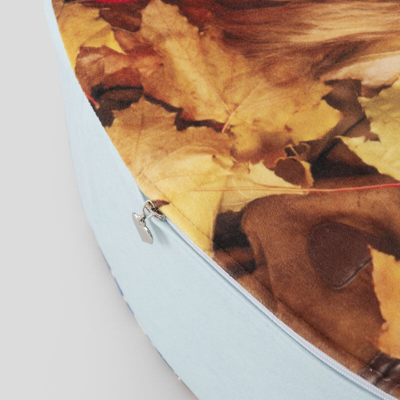 Personalised Round Floor Cushion. Large Round Floor Cushion.