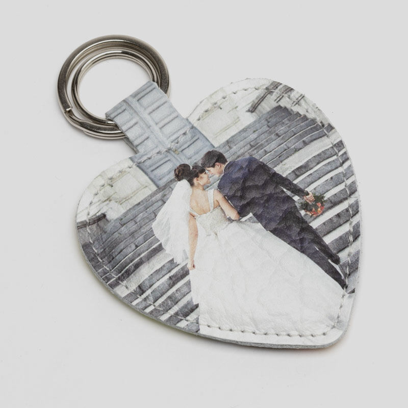 Personalized Heart Keychain. Photo Heart Keychain. Handmade.