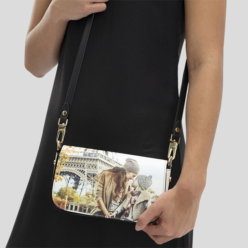 Personalised Foldover Crossbody Clutch. Custom Foldover Bag.