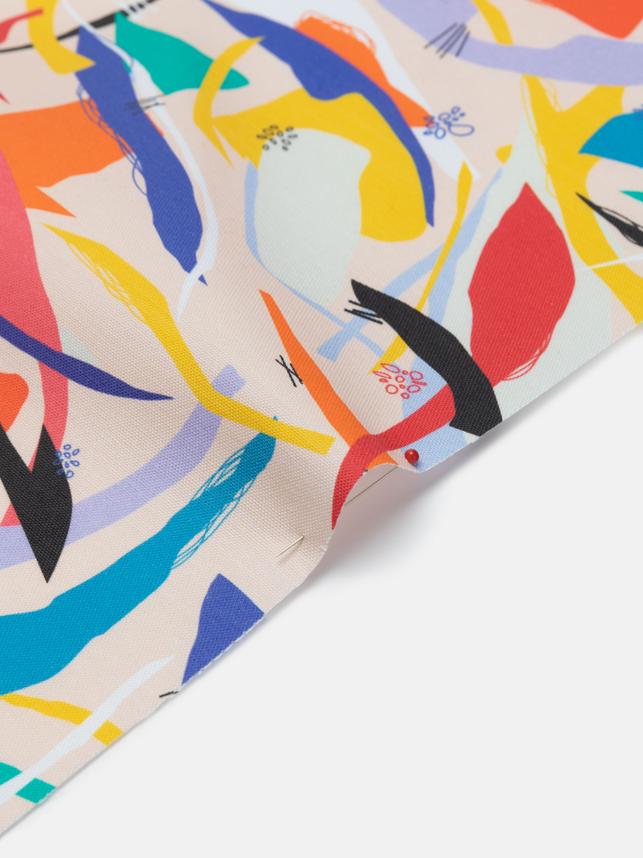 Cosmic Warp Cotton Satin Fabric UK. Digital Printing On Cotton Fabric.