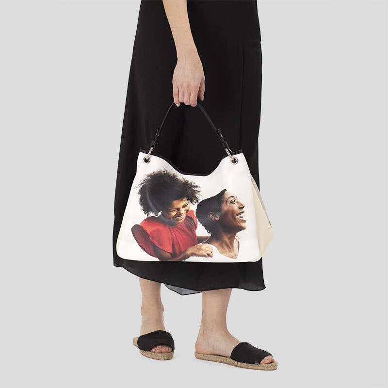 Personalised Leather Slouch Bag. Custom Slouch Bag.