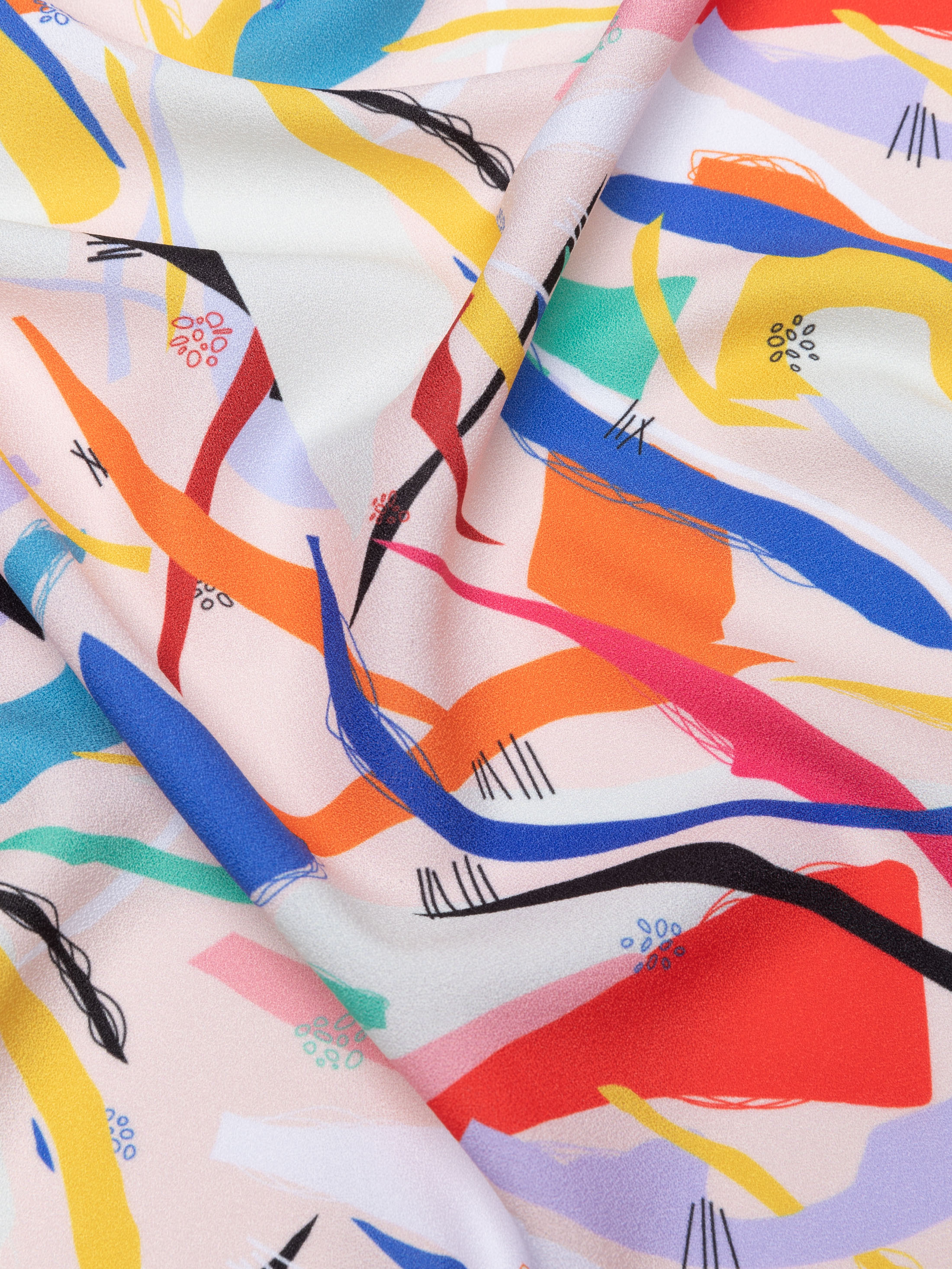Custom Printed Crepe Fabric Fashion Crepe Material 