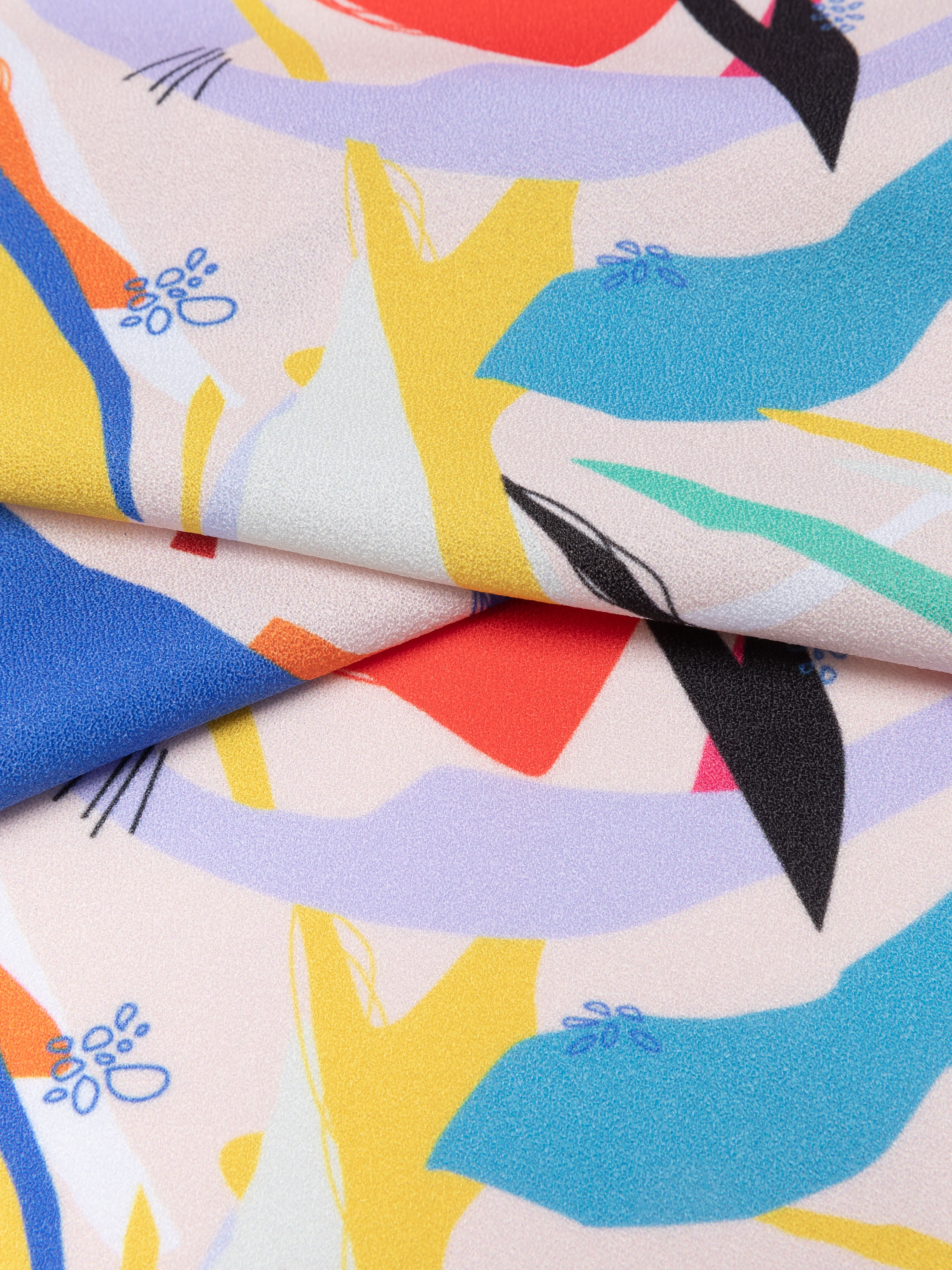 Custom Printed Crepe Fabric Fashion Crepe Material 