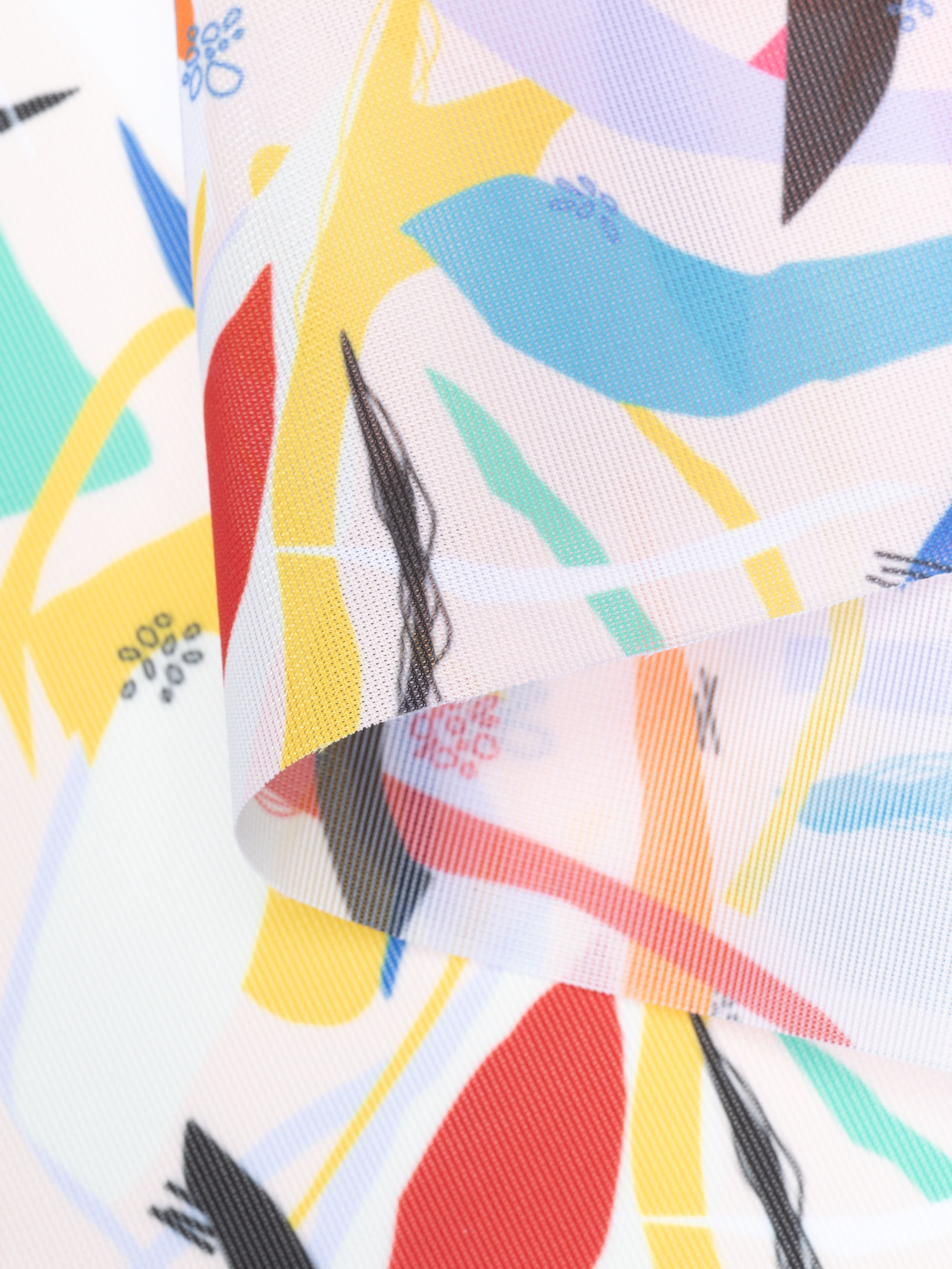 Bedrukte Voile Stof. Ontwerp Transparante Textielsoorten.