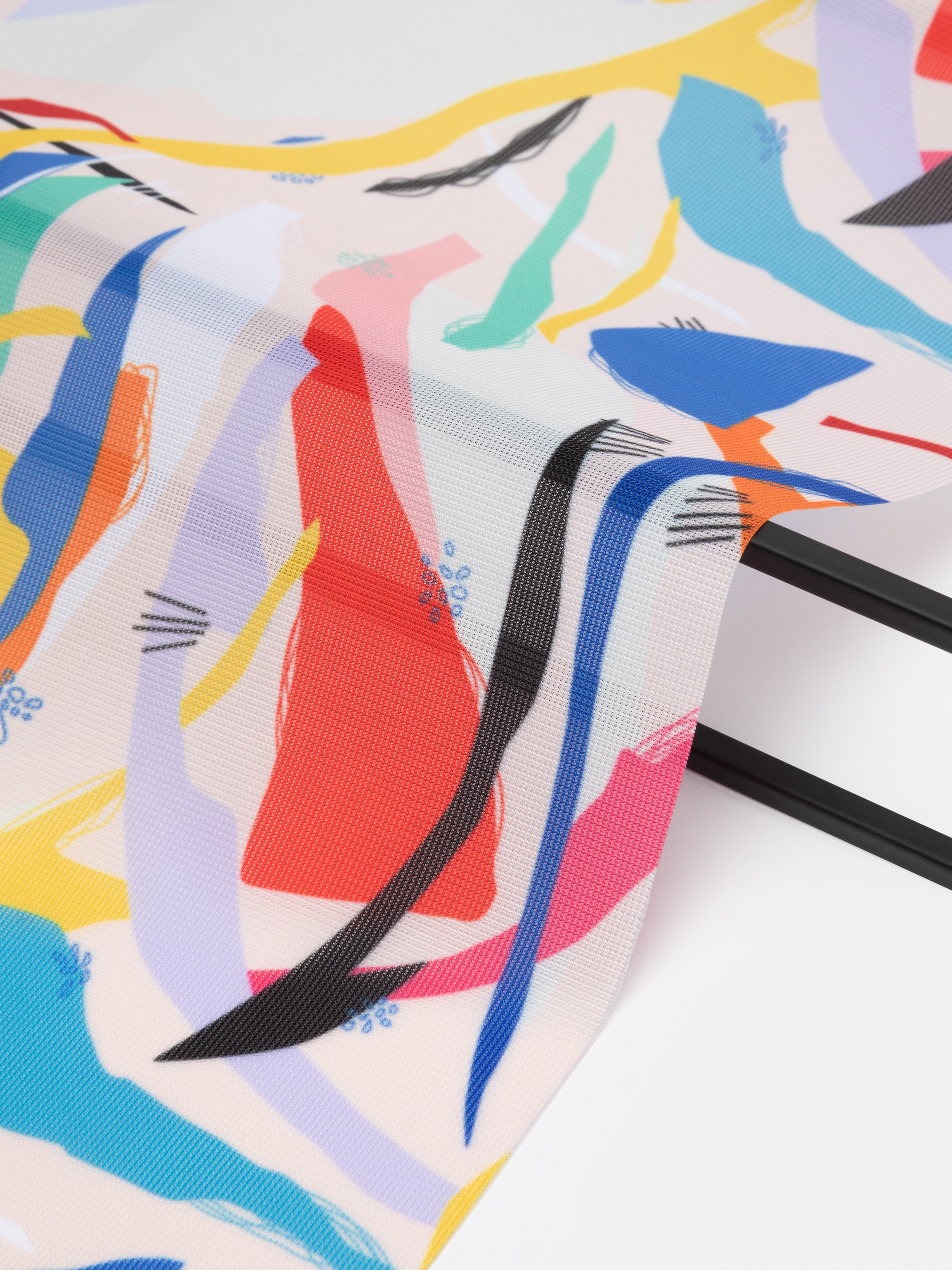 Bedrukte Voile Stof. Ontwerp Transparante Textielsoorten.