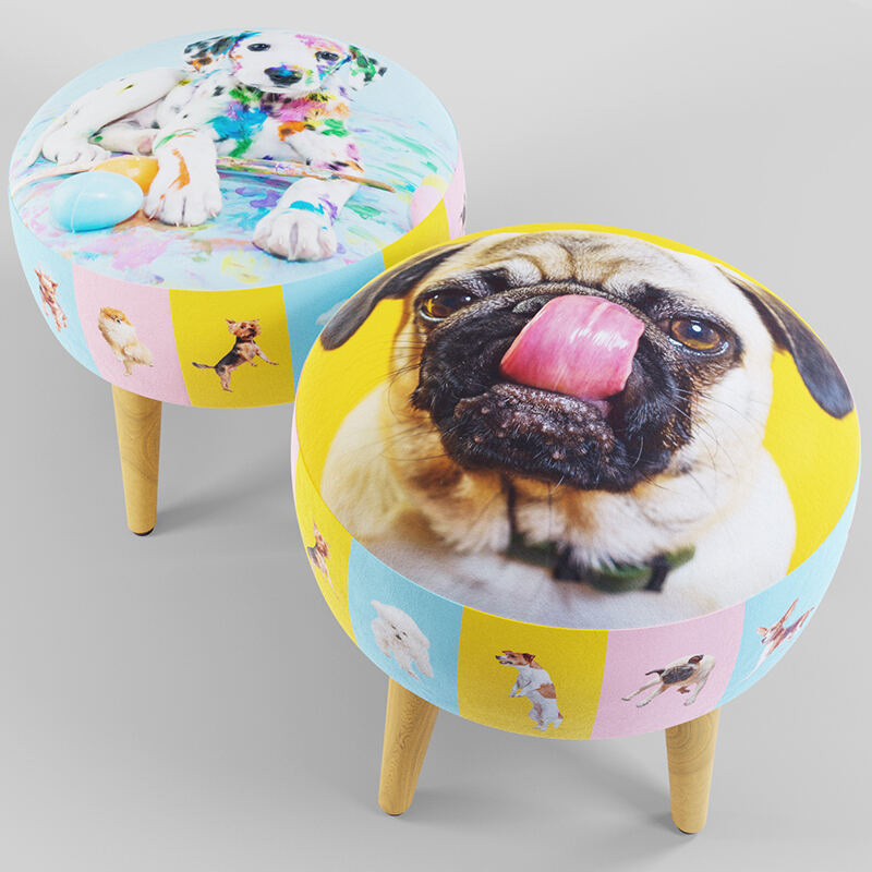 Custom Vanity Stool. Bespoke Ottoman Footstool. Handmade.