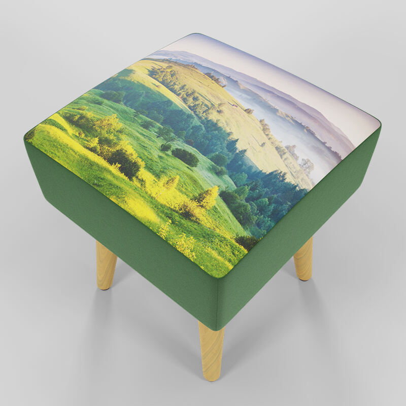 Custom Made Footstool. Custom Vanity Stool. Handmade UK.