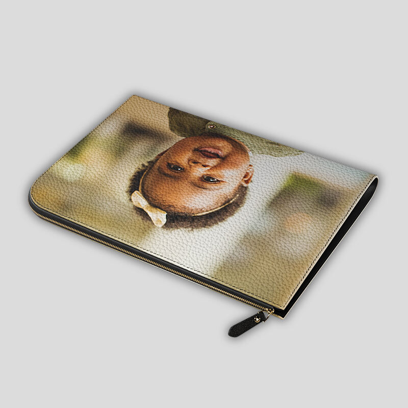Personalised Leather Document Holder | Custom A4 Leather Folder