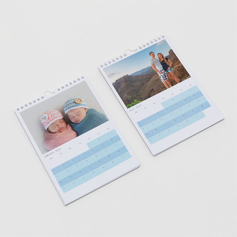 Calendrier 2025 photo personnalisé, calendrier A5 à spirale