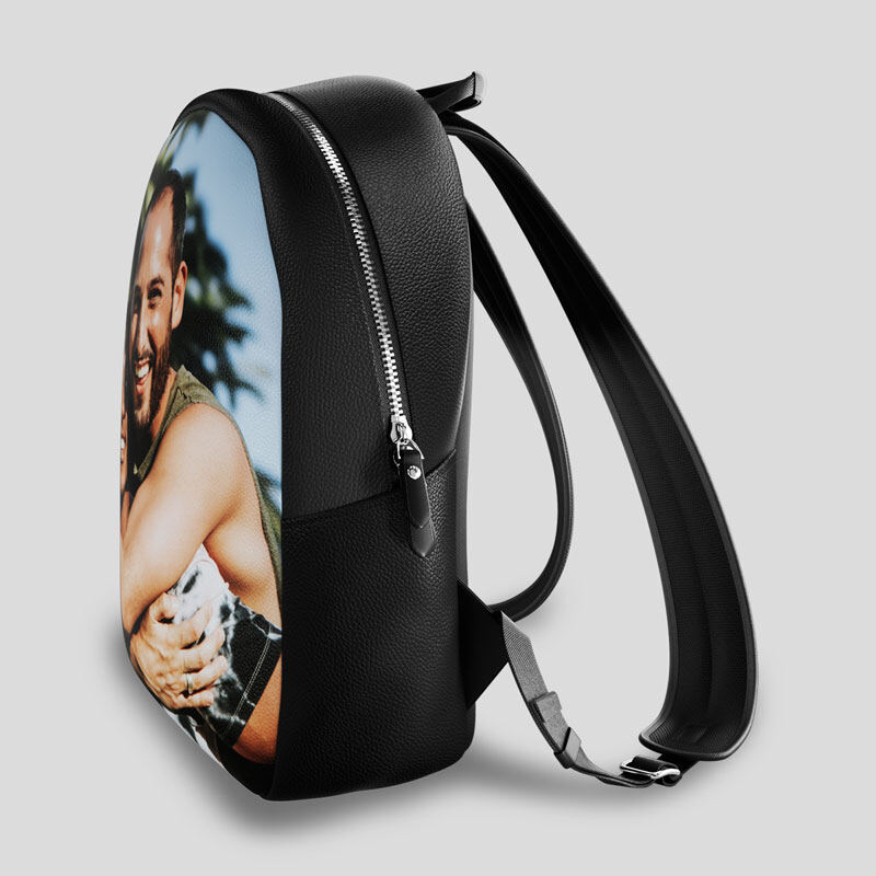 Custom Leather Backpack. Personalised Leather Rucksack.