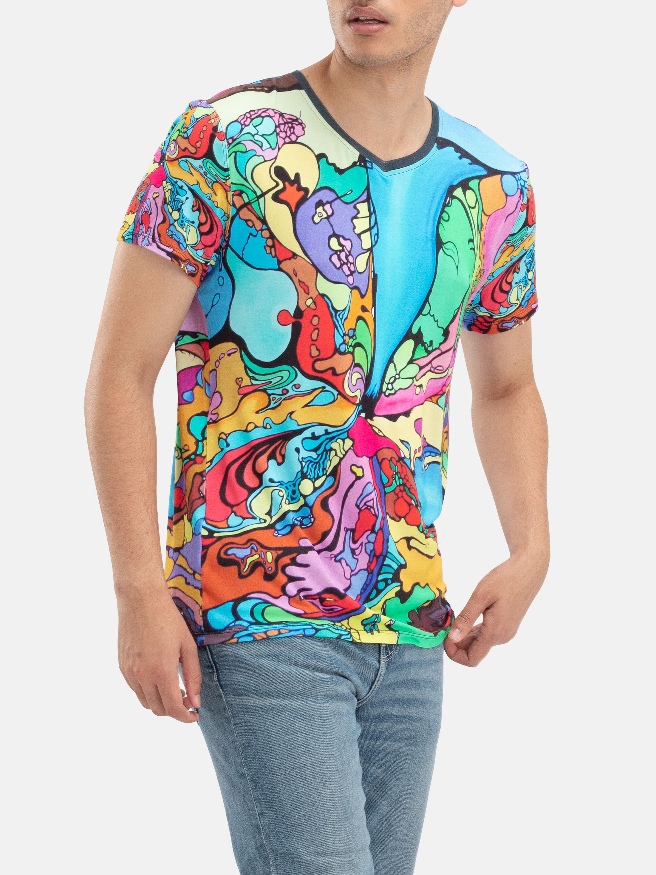 Men's Custom V-Neck T-Shirt. Custom Men's V Neck T-Shirts