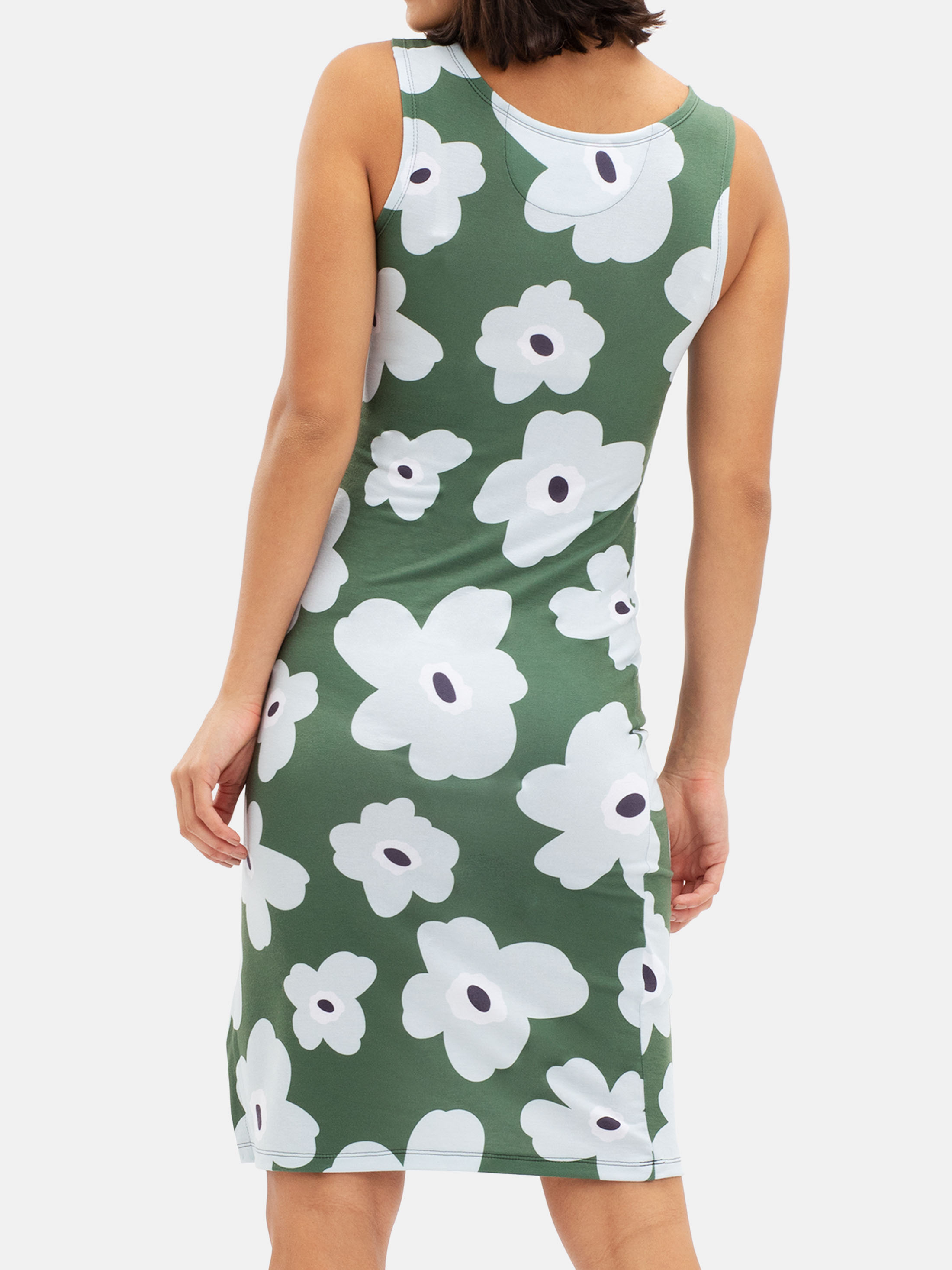 プリントペンシルワンピース｜ノースリーブワンピース作成