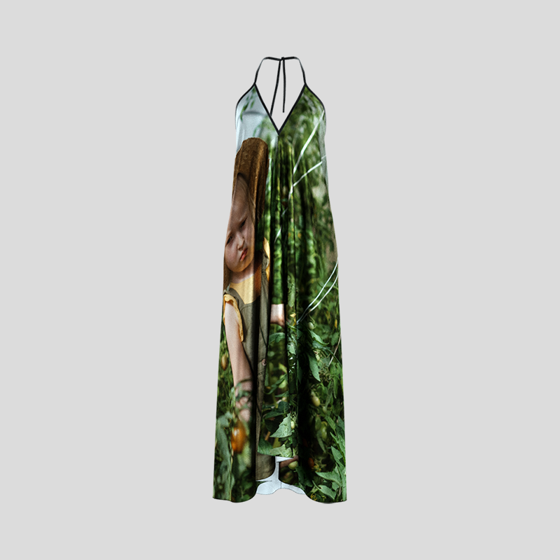 Abito Scollo Halter Personalizzato in Seta - Abito da Sera