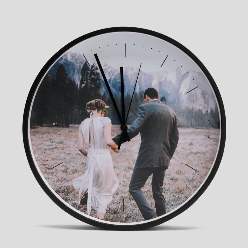 Personalised Wedding Clock | Custom Photo Wedding Gift
