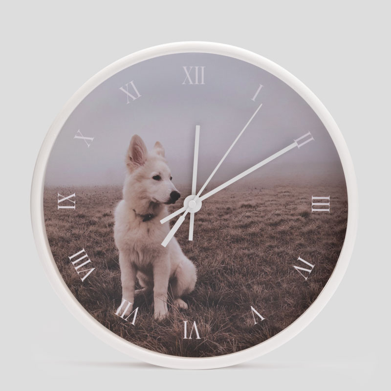 Custom Round Photo Clock. Design Your Wall Clock With Photos