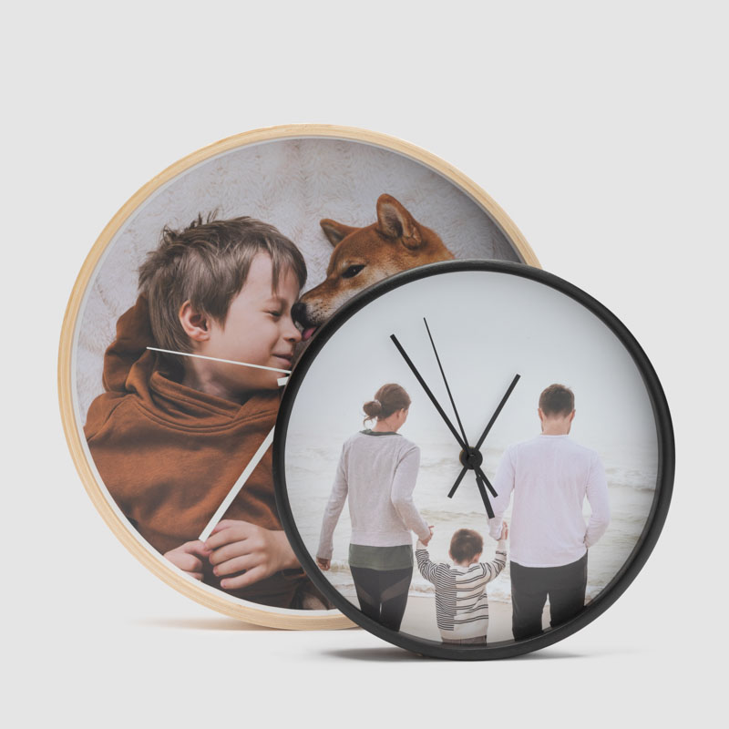 Personalized Wall Clock with Pictures | Custom Wall Clock