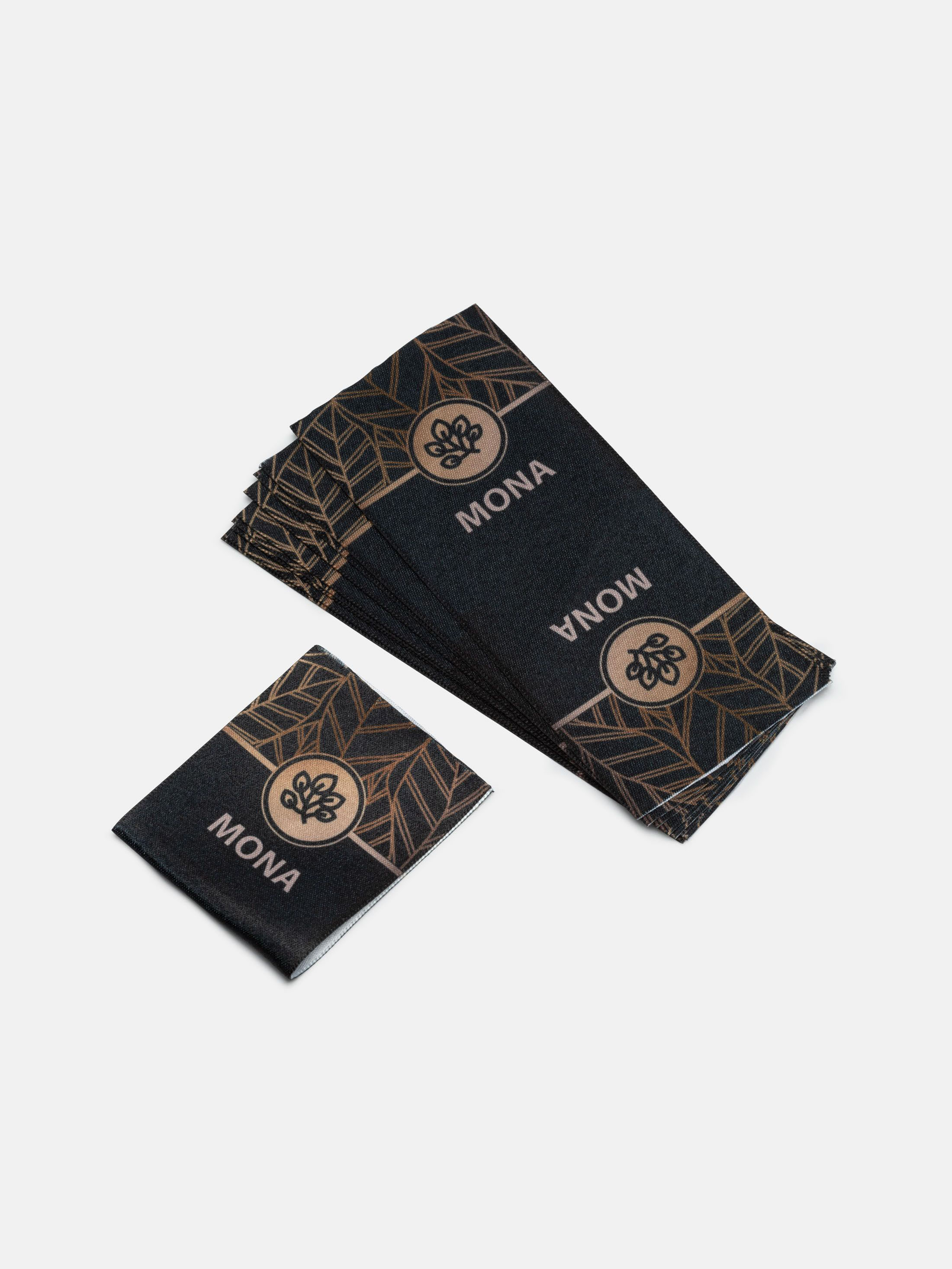 Custom Fabric Logo Labels. Fabric Brand Labels.