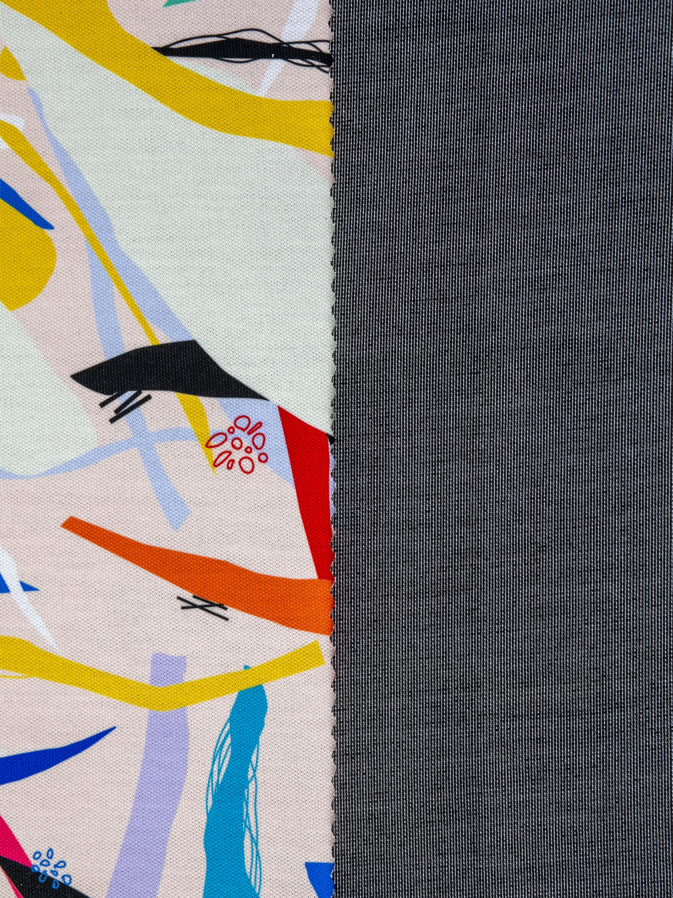 Custom Printed Nero Ponte Fabric | Heavyweight Ponte Fabric