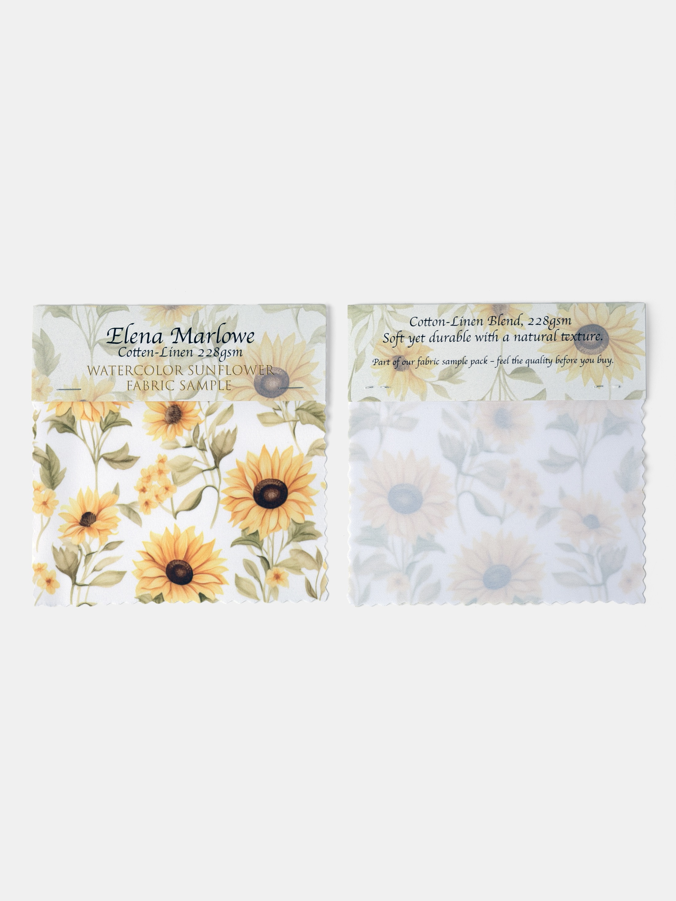 Design Your Fabric Memo Samples with Printed Card Header