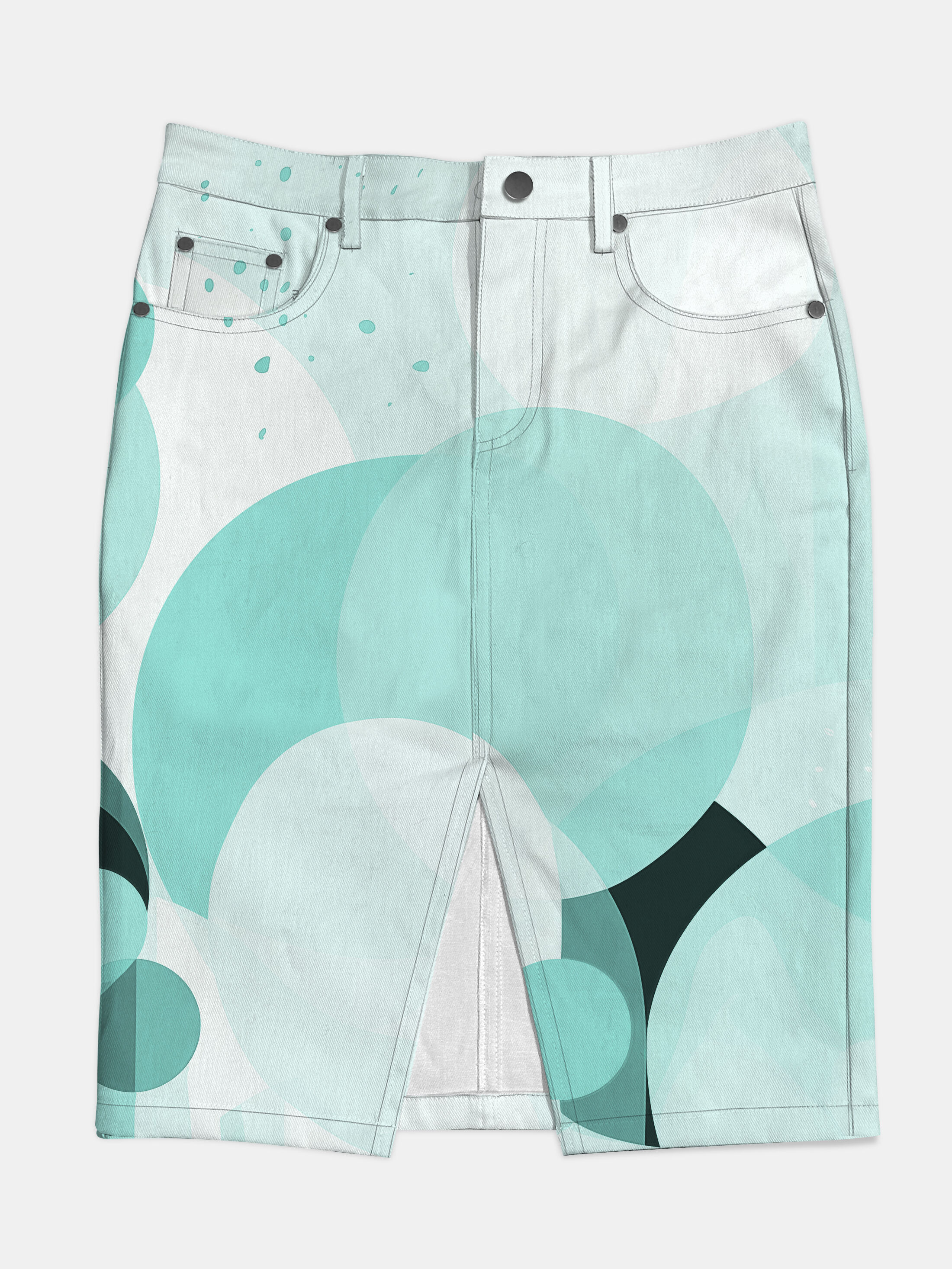 Custom Denim Skirts | Custom Printed Denim Skirts