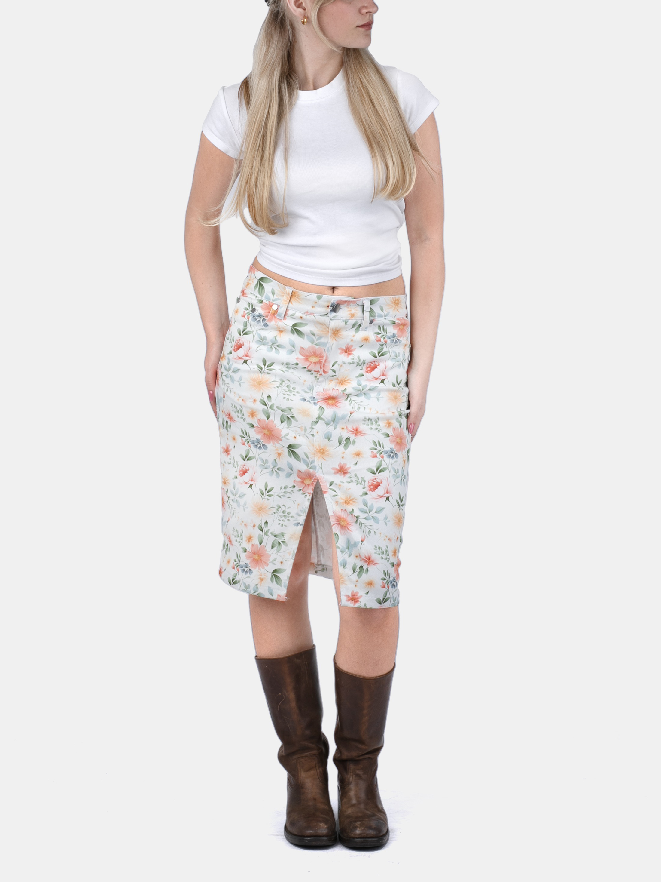 Custom Denim Skirts | Custom Printed Denim Skirts