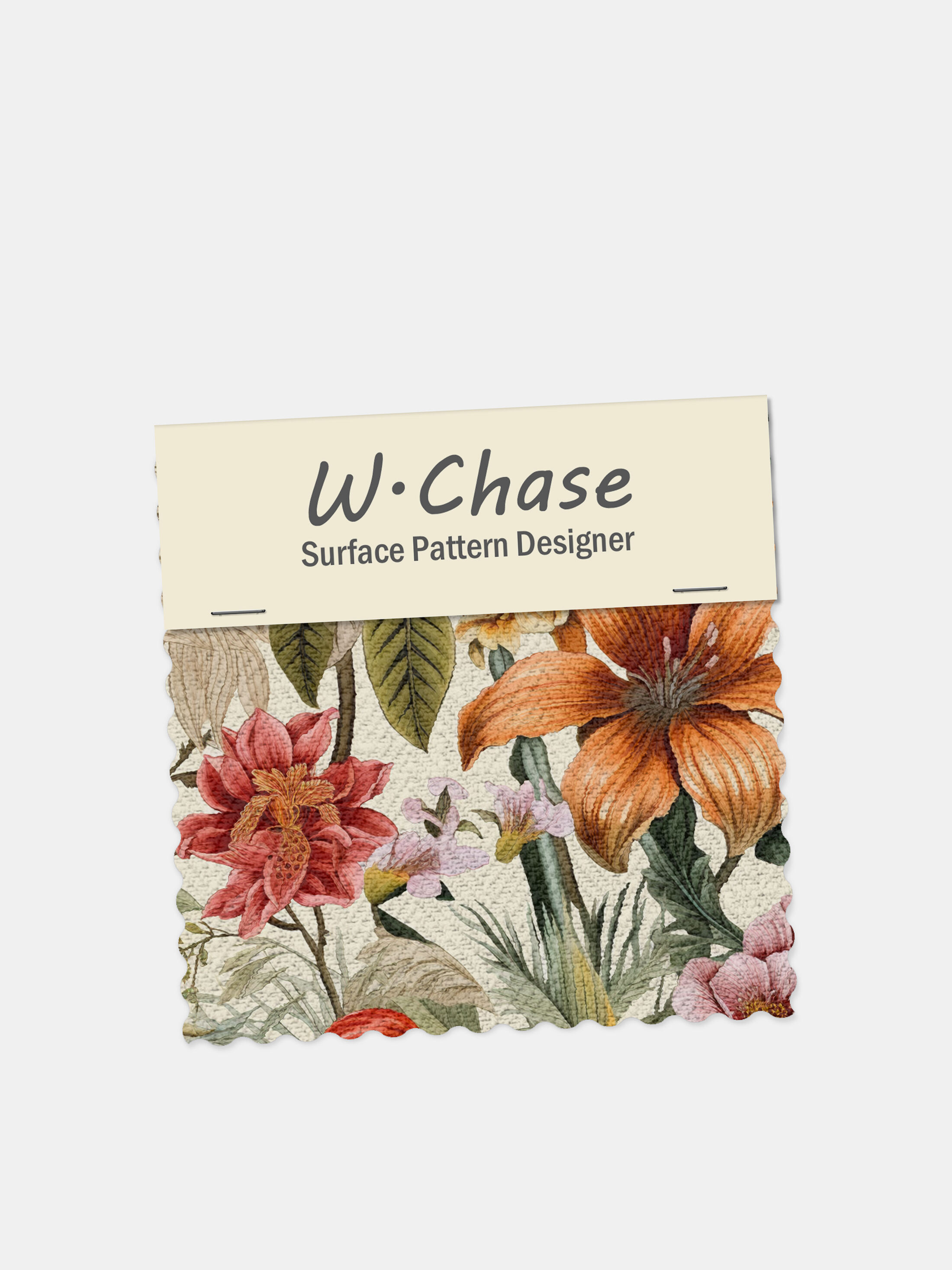 Design Your Fabric Memo Samples with Printed Card Header