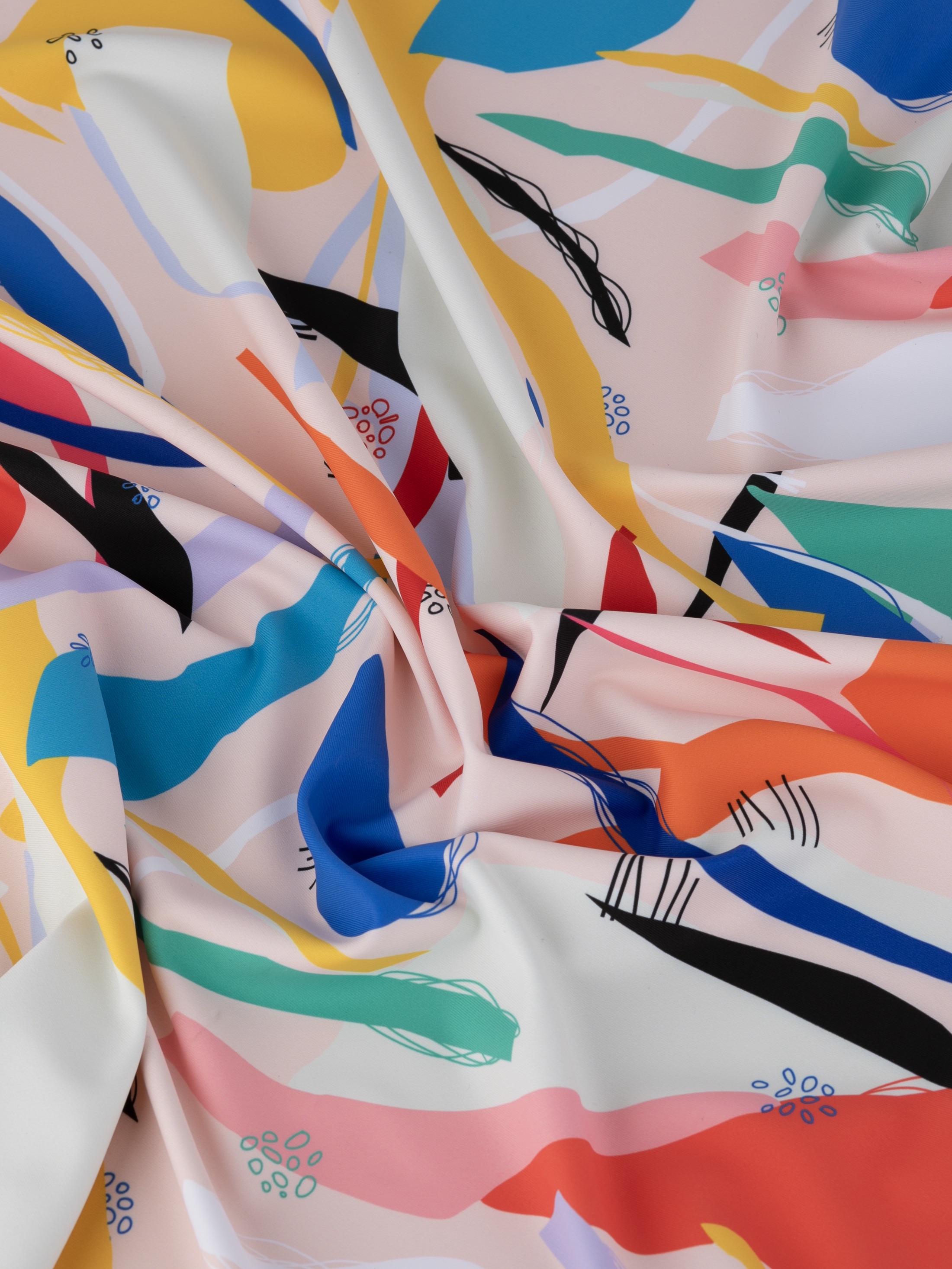Custom Printed Polyester Spandex Fabric | Soft & Stretchy