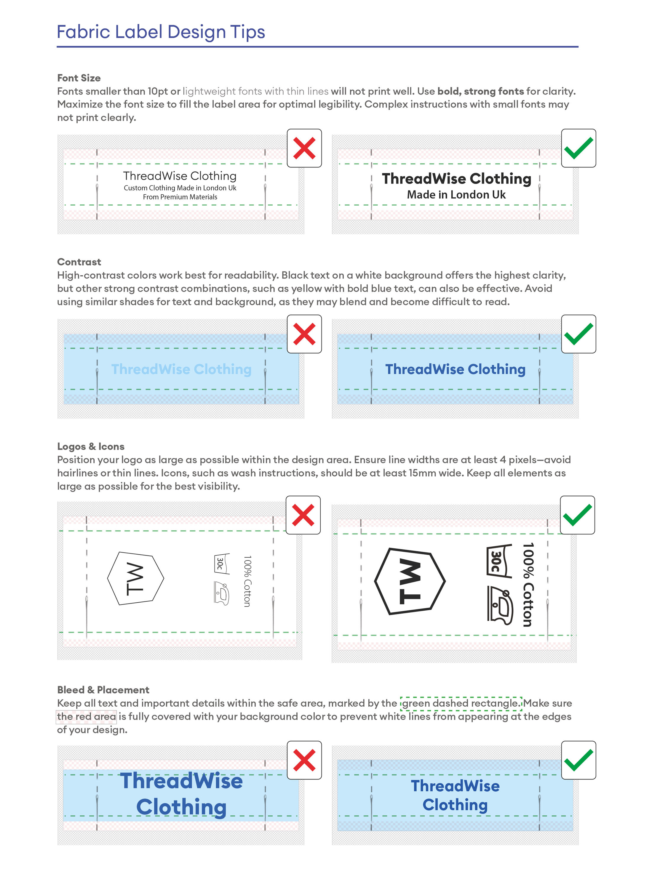 Custom Printed Fabric Labels | Custom Clothing Labels & Tags